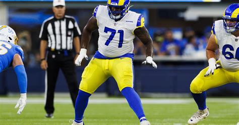 Rams News 11 La Parts Ways With An Offensive Lineman Turf Show Times