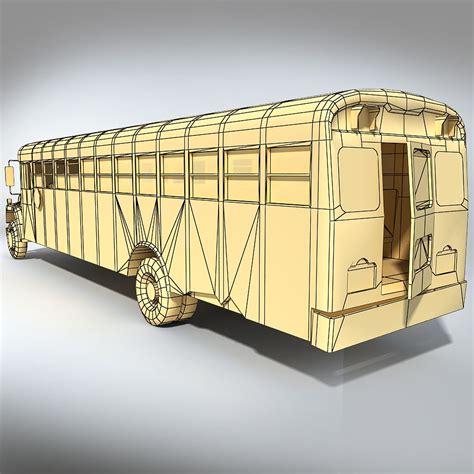 스쿨 버스 파괴 3d 모델 199 3ds Lwo Obj Ma Fbx C4d Max Free3d