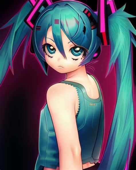 Hatsune Miku Vocaloid Generated By Malomaw Using Novelai Aibooru