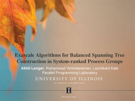 Pptx Exascale Algorithms For Balanced Spanning Tree Construction In