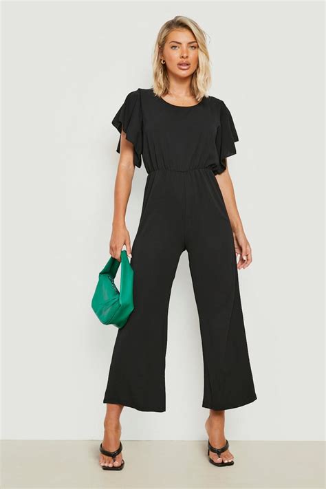 Angel Sleeve Jumpsuit Boohoo Uk