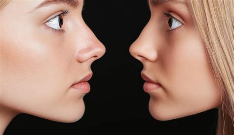 Here Are Before And After Images Showing A Woman S Nose Transformation After Undergoing A