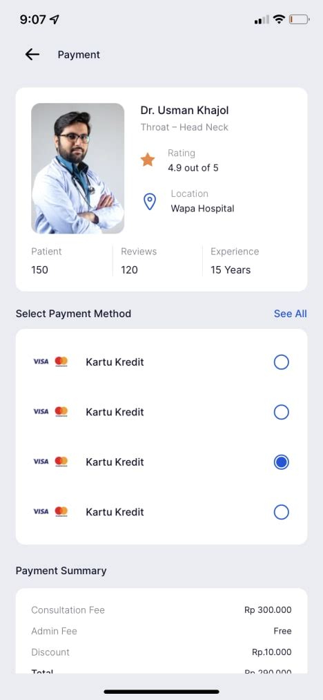 Appointment Payment Draftbit Example Screens