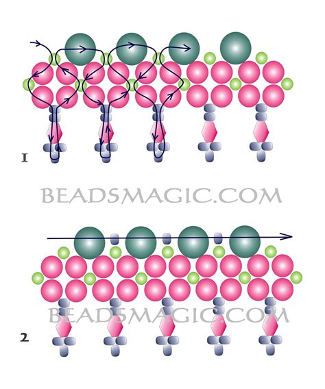 Free Pattern For Beautiful Beaded Necklace Levant Beads Magic