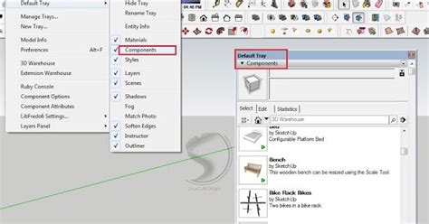 Cara Menggunakan Sketchup Components Tutorial Autocad Dan Sketchup