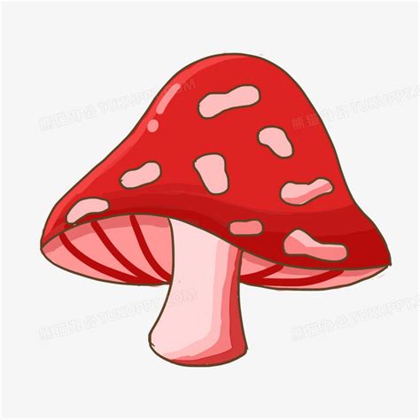 手绘卡通毒蘑菇免抠元素png图片素材下载元素png熊猫办公