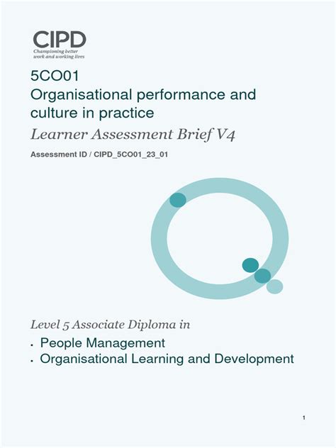 5co01 Assessment Brief V4 Pdf Organizational Culture Organization