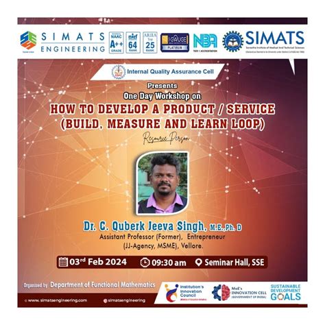 Simats Engineering On Linkedin Workshop