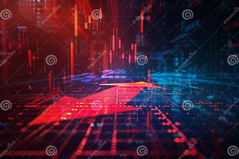 Abstract Digital Stock Market Data Visualization Stock Illustration
