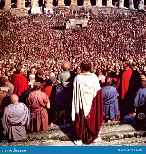 Reconstruction Of A Crowd Listening To A Roman Emperor Speaking In Rome