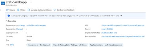 💪publish Azure Static Web Apps Using A Bicep Template By Dave R