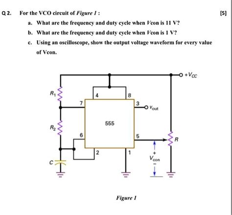 Solved Texts Q2 For The Vco Circuit Of Figure 1 5 A What Are The
