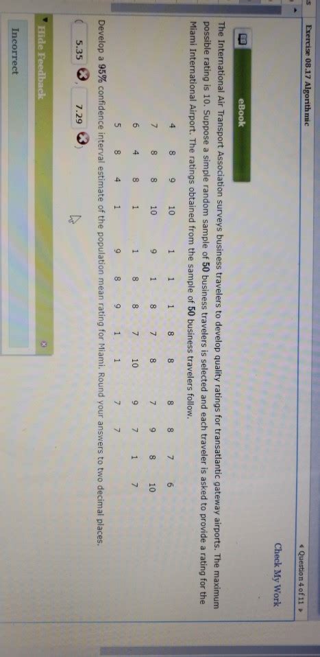 solved as exercise 08 17 algorithmic question 4 of 11 check