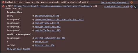 Help Aws Console 401 Error In Eu Central 1 Cant Seecreate Tables Aws Repost