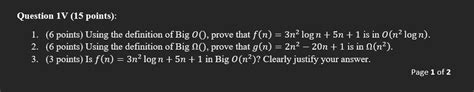 Solved Question 1 V 15 Points 1 6 Points Using The