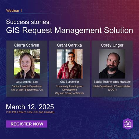 webinar registration is open gis request managem esri community