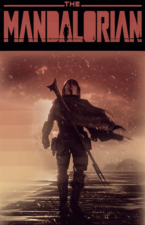 The Mandalorian Poster 4k Double Exposure Phone Hd Wallpaper