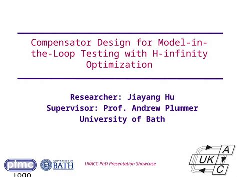 pptx univ logo compensator design for model in the loop testing with h infinity optimization