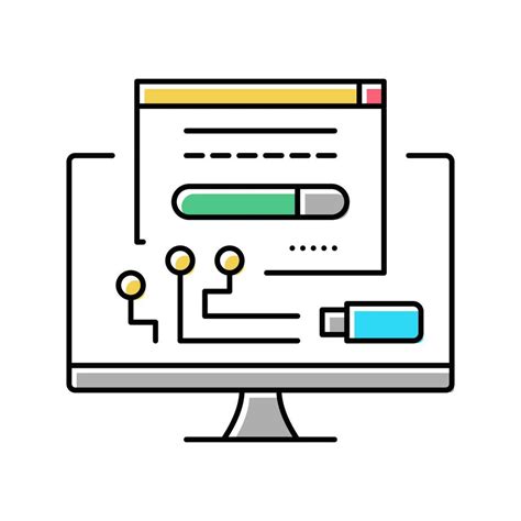 Driver Software Color Icon Vector Illustration 19525901 Vector Art At