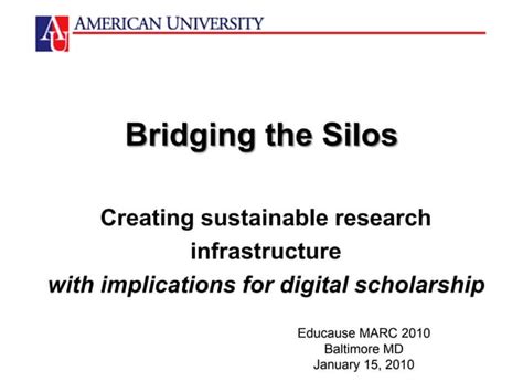 Bridging The Silos Ppt