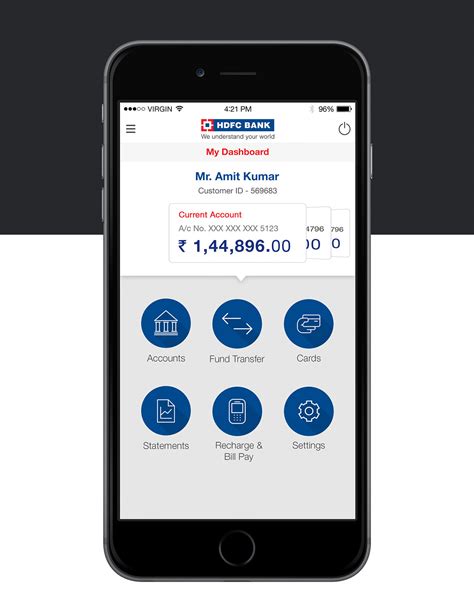 HDFC Bank Mobile Banking Concept App Redesign On Pantone Canvas Gallery