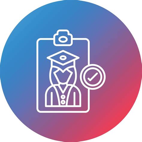 Class Registration Line Gradient Circle Background Icon 16827904 Vector