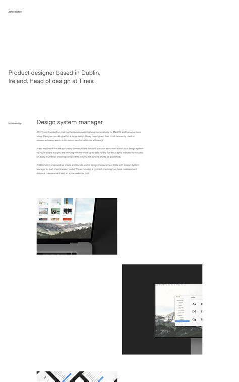 Jonny Belton One Page Website Award