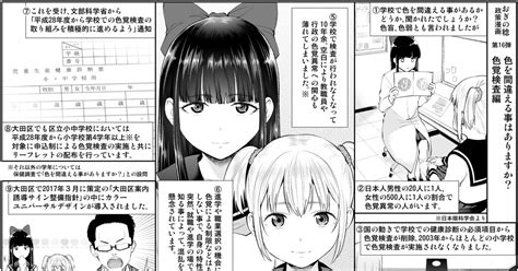 政治 政策ﾏﾝｶﾞ第16弾 色を間違える事はありますか？色覚検査編 おぎの稔（お絵描きアカウント）のイラスト Pixiv