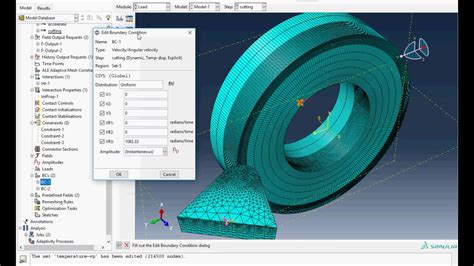 3d Turning Tutorial With Simulia Abaqus 614 Cae Youtube