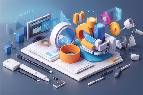 Premium Ai Image 3d Media File Management Concept Searching Image And Video Files In Database