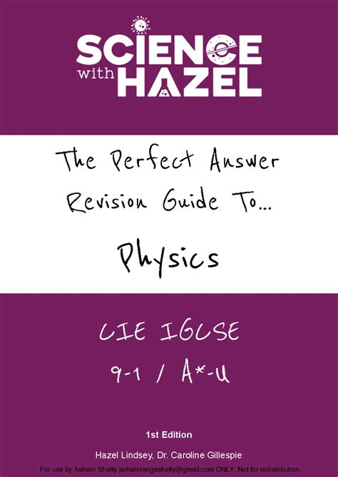 Cambridge Igcse Physics 062542 Paper 4 Theory Februarymarch 2025