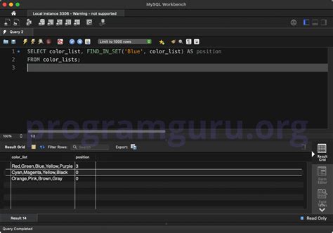 Mysql Findinset String Function