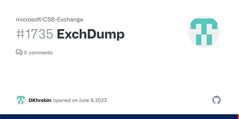 Exchdump Issue Microsoft Css Exchange Github