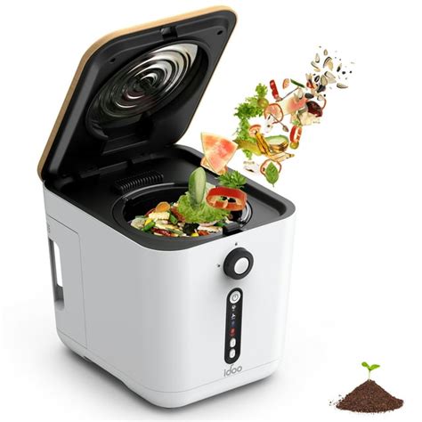 Idoo Electric Kitchen Waste Composter Automatic Smart Compost Bin With Carbon Filter Odor Free Idoo Electric Kitchen Waste Composter Automatic Smart Compost Bin With Carbon Filter Odor Free