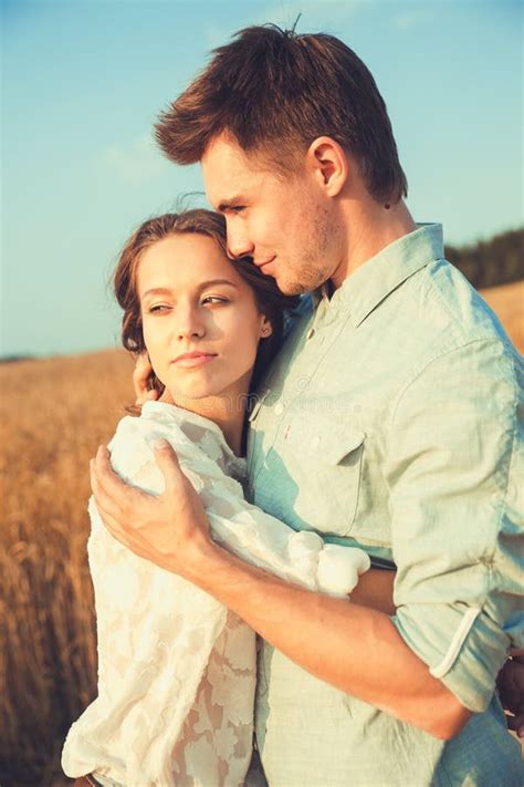 Young Couple In Love Outdoorstunning Sensual Outdoor Portrait Of Young