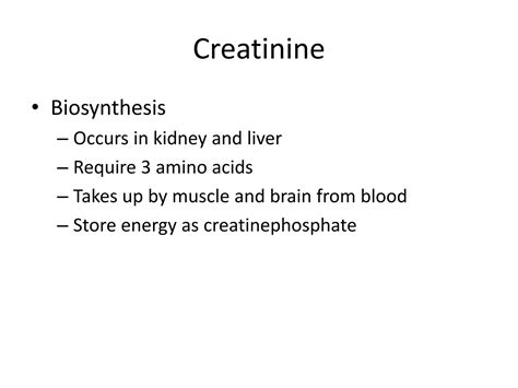 Creatinine Metabolism Uric Acid Biosynthesis And Melanin Synthesispptx