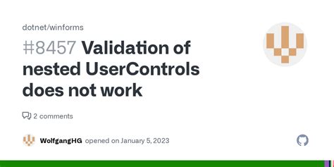 Validation Of Nested Usercontrols Does Not Work · Issue 8457 · Dotnetwinforms · Github