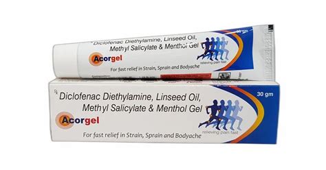Diclofenac Diethylamine Linseed Oil Methyl Salicylate And Menthol Gel