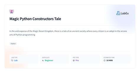 Magic Python Constructors Tale Labex