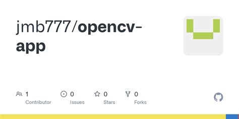 GitHub Jmb777 Opencv App