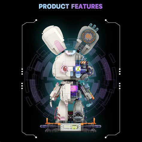 Toptoy Tc1801 Rabbit Machine Toys With 1000 Pieces Mould King