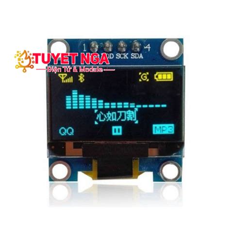 Màn Hình Oled 0 96 inch Giao Tiếp I2C 2 Màu vàng xanh ĐIỆN TỬ