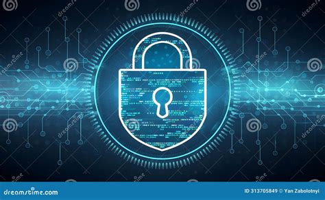 Visual Depiction Of Cybersecurity Protecting Online Data Privacy And
