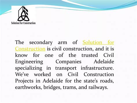 Civil Construction Projects Solution For Construction Pptx