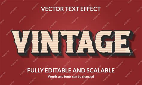 Premium Vector Vintage Editable 3d Text Style Effect