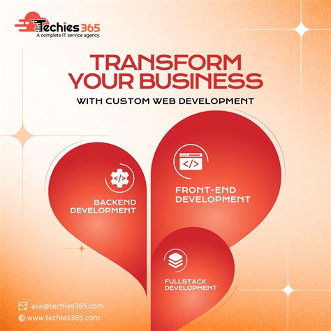 Techies365 𝐓𝐫𝐚𝐧𝐬𝐟𝐨𝐫𝐦 𝐘𝐨𝐮𝐫 𝐁𝐮𝐬𝐢𝐧𝐞𝐬𝐬 𝐰𝐢𝐭𝐡 𝐜𝐮𝐬𝐭𝐨𝐦 𝐖𝐞𝐛 𝐃𝐞𝐯𝐞𝐥𝐨𝐩𝐦𝐞𝐧𝐭