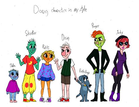 Doug Nickelodeon Characters In My Style By Trendystamacigian On Deviantart