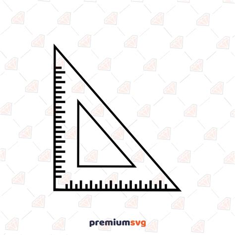 Triangle Ruler Svg Vector File Measuring Tools Svg Clipart Premiumsvg