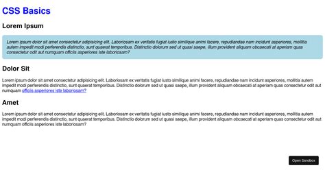 Css Basicsdemo End Codesandbox