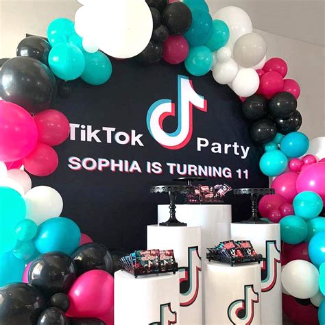 Heboland Tik Tok Musical Birthday Party Decorations Balloon Garland